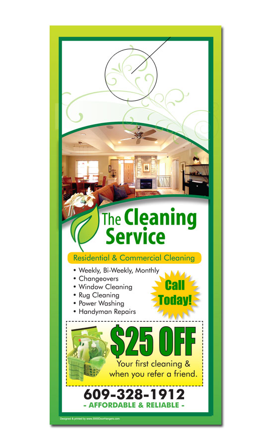 Cleaning Service Door Hanger Samples
