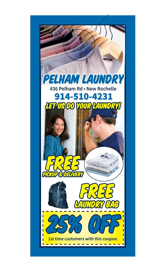 Dry Cleaning Door Hanger Samples - 3000 Doorhangers