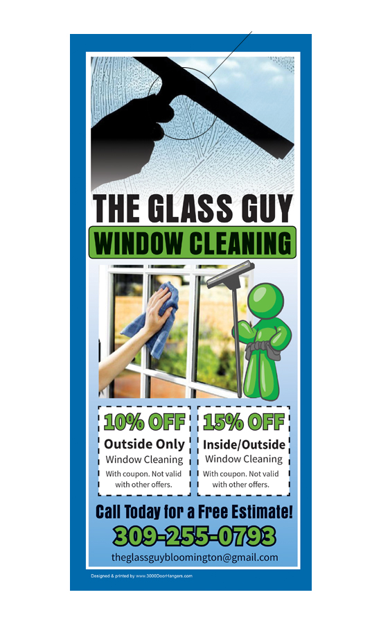 Window Cleaning Door Hanger Samples - 3000 Doorhangers